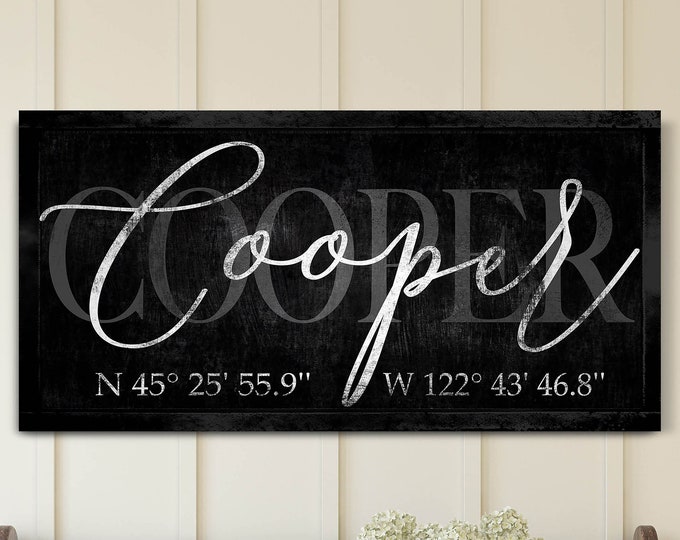 Longitude Latitude Sign, Wood GPS Coordinates Sign, Nautical Coordinate ...