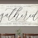 Personalized the Gathering Place Sign, Personalized Gather Wall Art ...