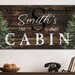 Personalized Cabin Sign, Custom Family Name Sign, Custom Cabin Decor ...