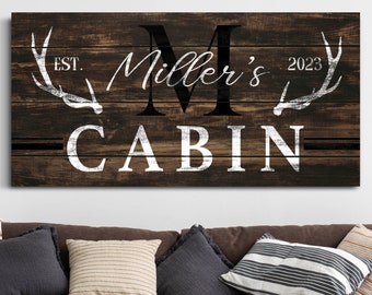 Custom Cabin Sign, Mountain House Decor, Family Cottage Sign, Modern ...