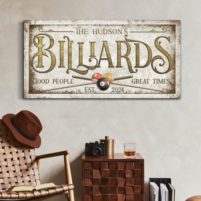 Billiards Sign - Etsy