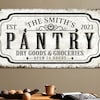 Personalized Pantry Sign, Kitchen Wall Decor, Vintage Pantry Sign ...
