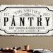 Custom Family Pantry Sign, Personalized Pantry Sign, Kitchen Wall Decor ...