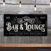 Custom Bar and Lounge Sign, Personalized Bar Canvas Art, Home Bar and ...