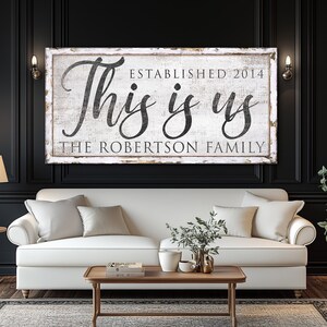 Customized This is Us Sign, Vintage Family Name Wall Art, Rustic Family ...