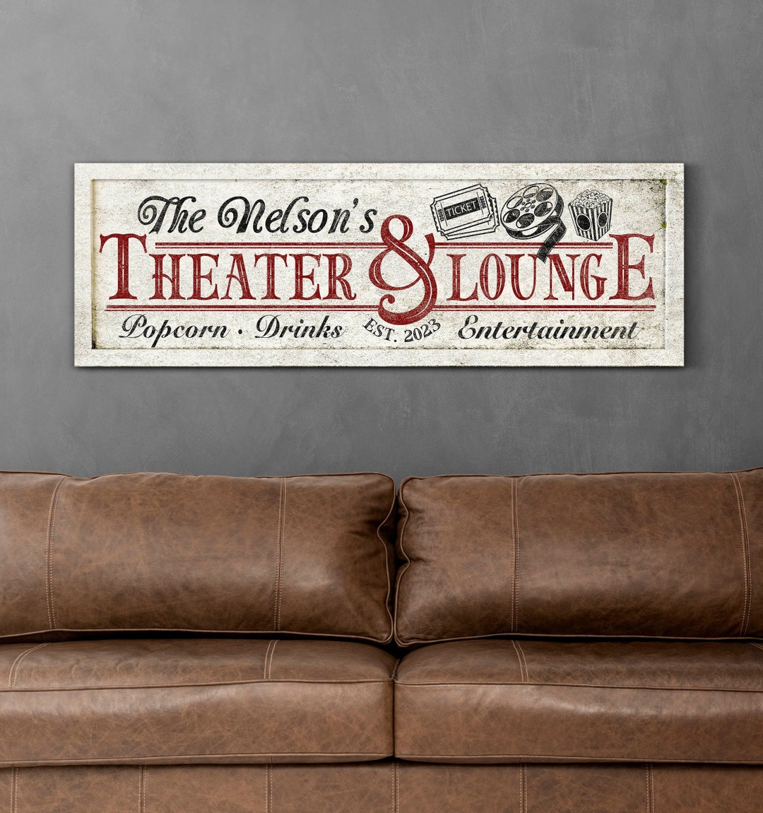 Personalized Theater & Lounge Sign Custom Theater Sign - Etsy