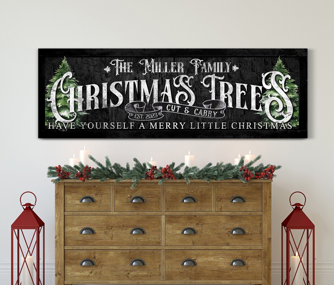 Custom Christmas Tree Farm Sign, Old Fashioned Christmas, Christmas ...
