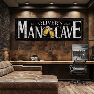Personalized Mancave Sign, Beer Theme Mancave Wall Decor, Vintage ...