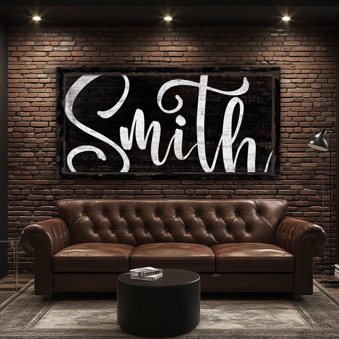 Personalized Family Last Name Sign, Wedding Gift, Vintage New House ...