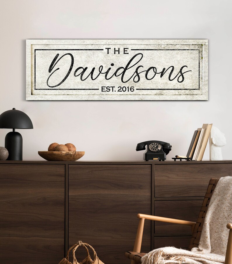 Personalized Last Name Sign Custom Family Name Wall Art - Etsy