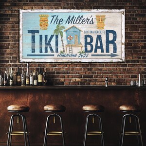Personalized Tiki Bar Sign, Beach House Decor, Coastal Beach Signs ...