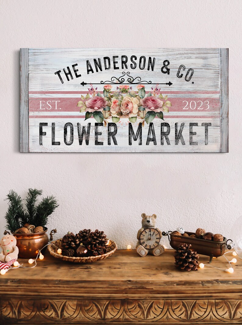 Custom Farm Fresh Flowers Sign Personalized Modern Farmhouse - Etsy