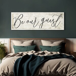 Be Our Guest Sign, Be Our Guest Wall Art, Guest Room Wall Decor, Modern ...