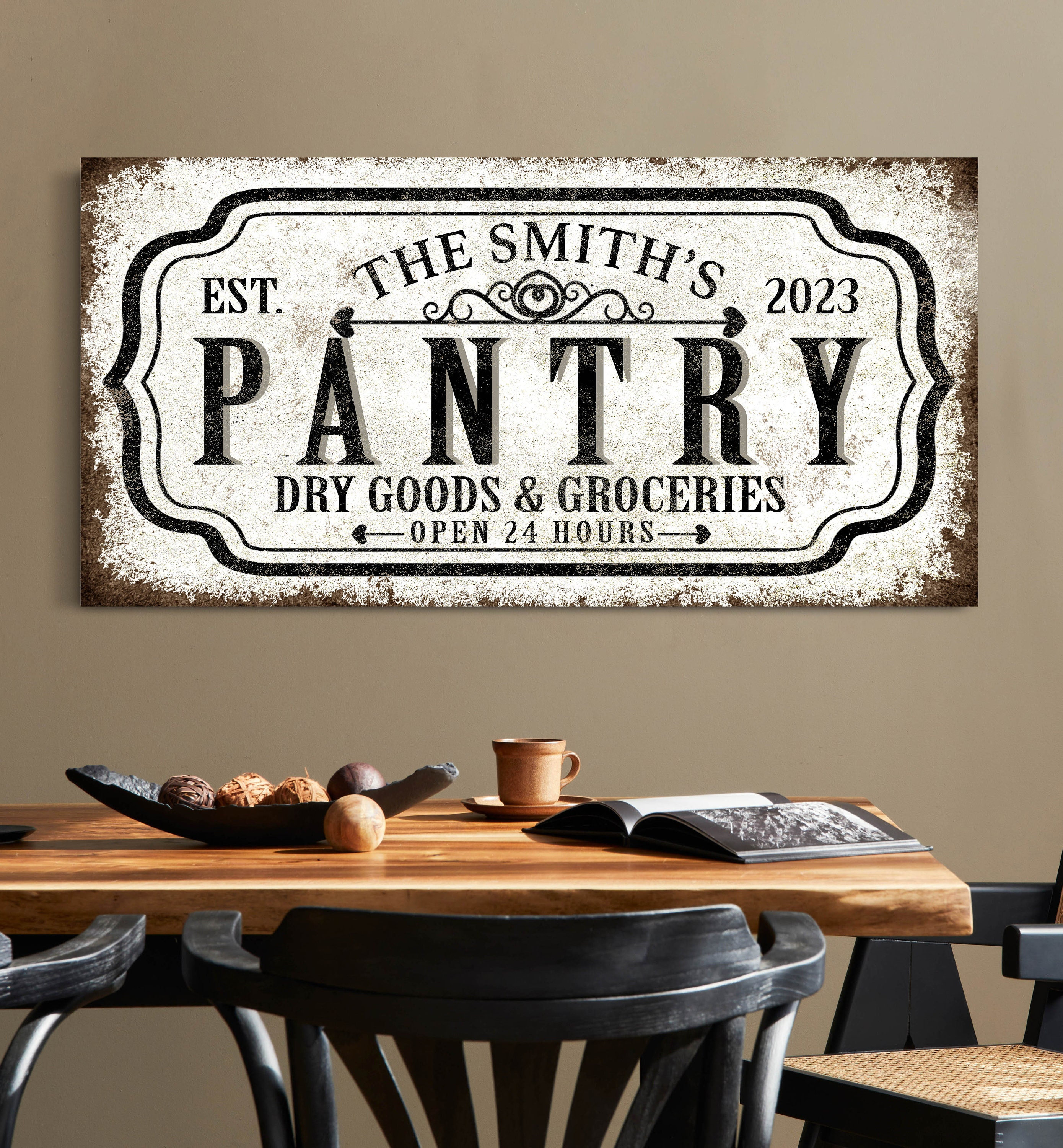Custom Family Pantry Sign Personalized Pantry Sign Kitchen - Etsy