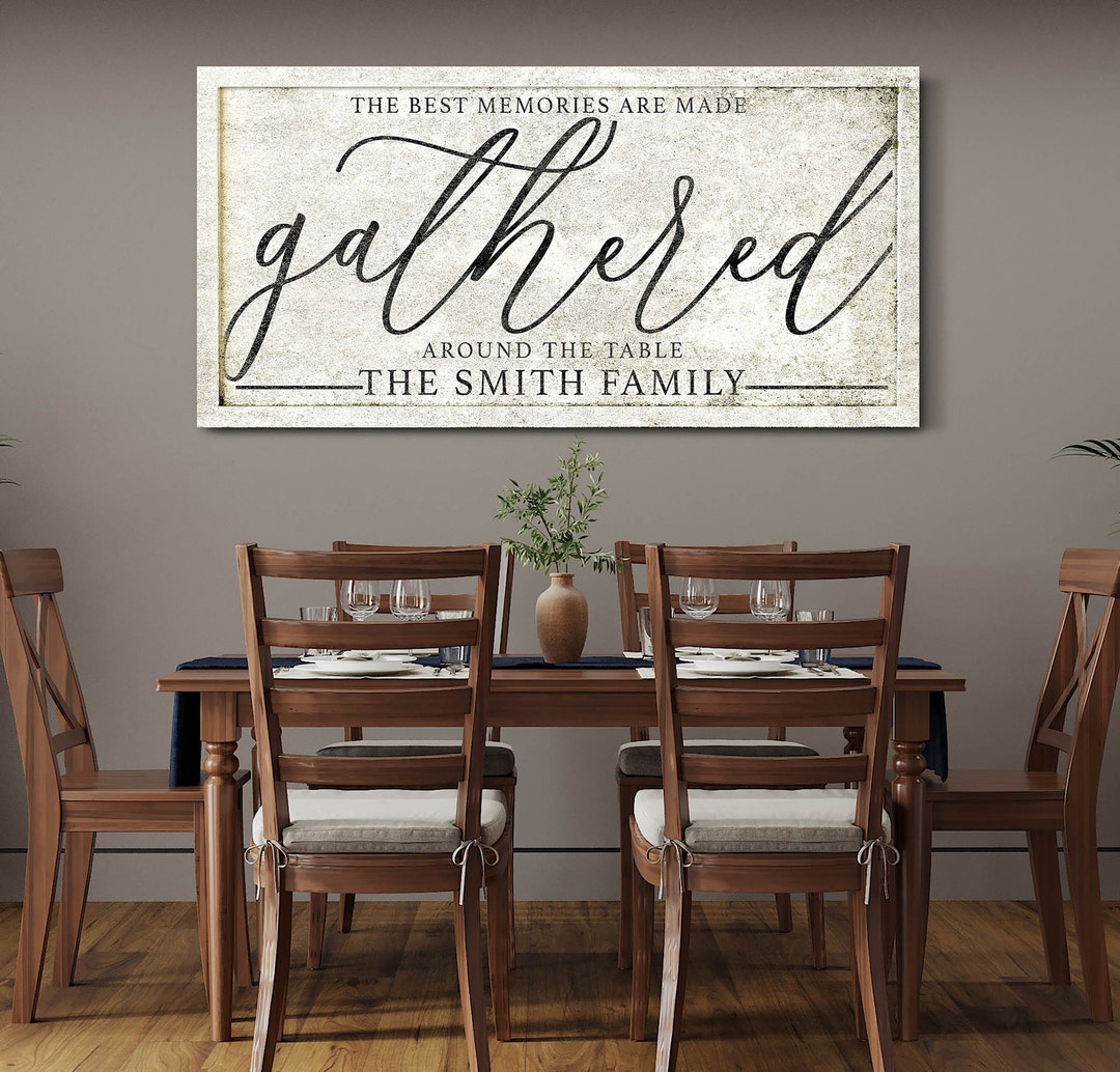 Personalized the Gathering Place Sign, Personalized Gather Wall Art ...