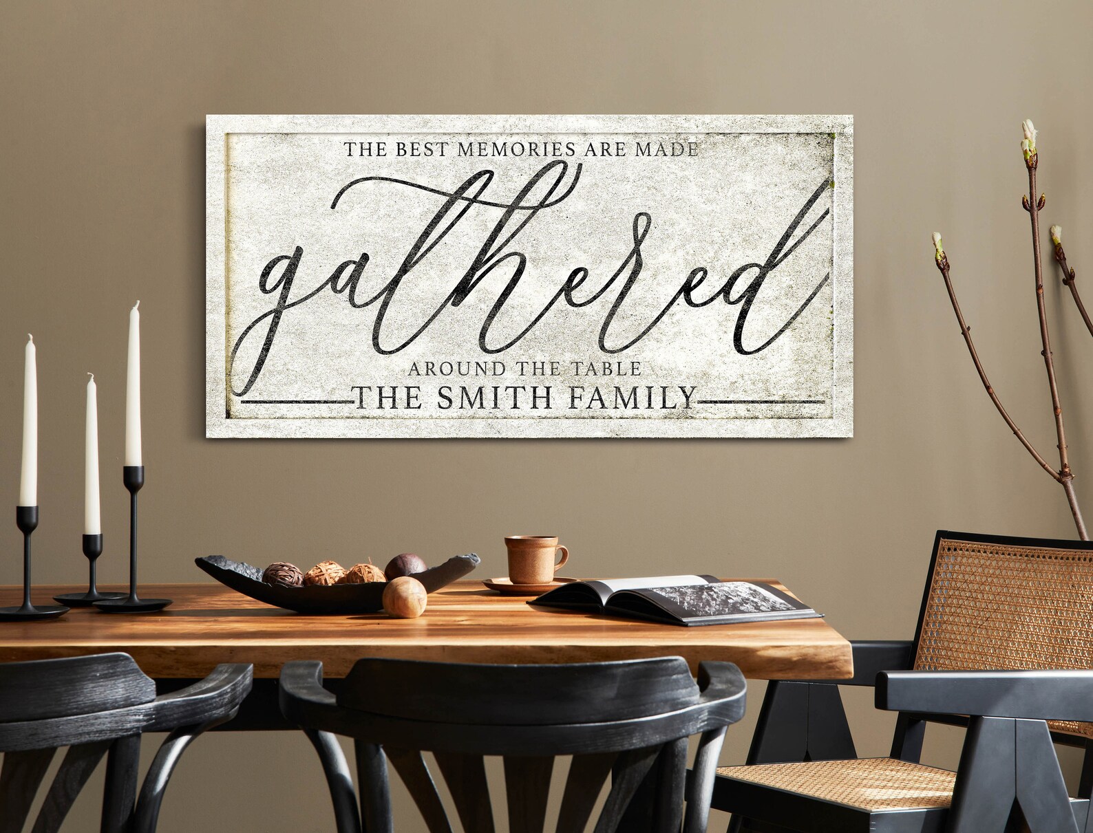 Personalized the Gathering Place Sign, Personalized Gather Wall Art ...