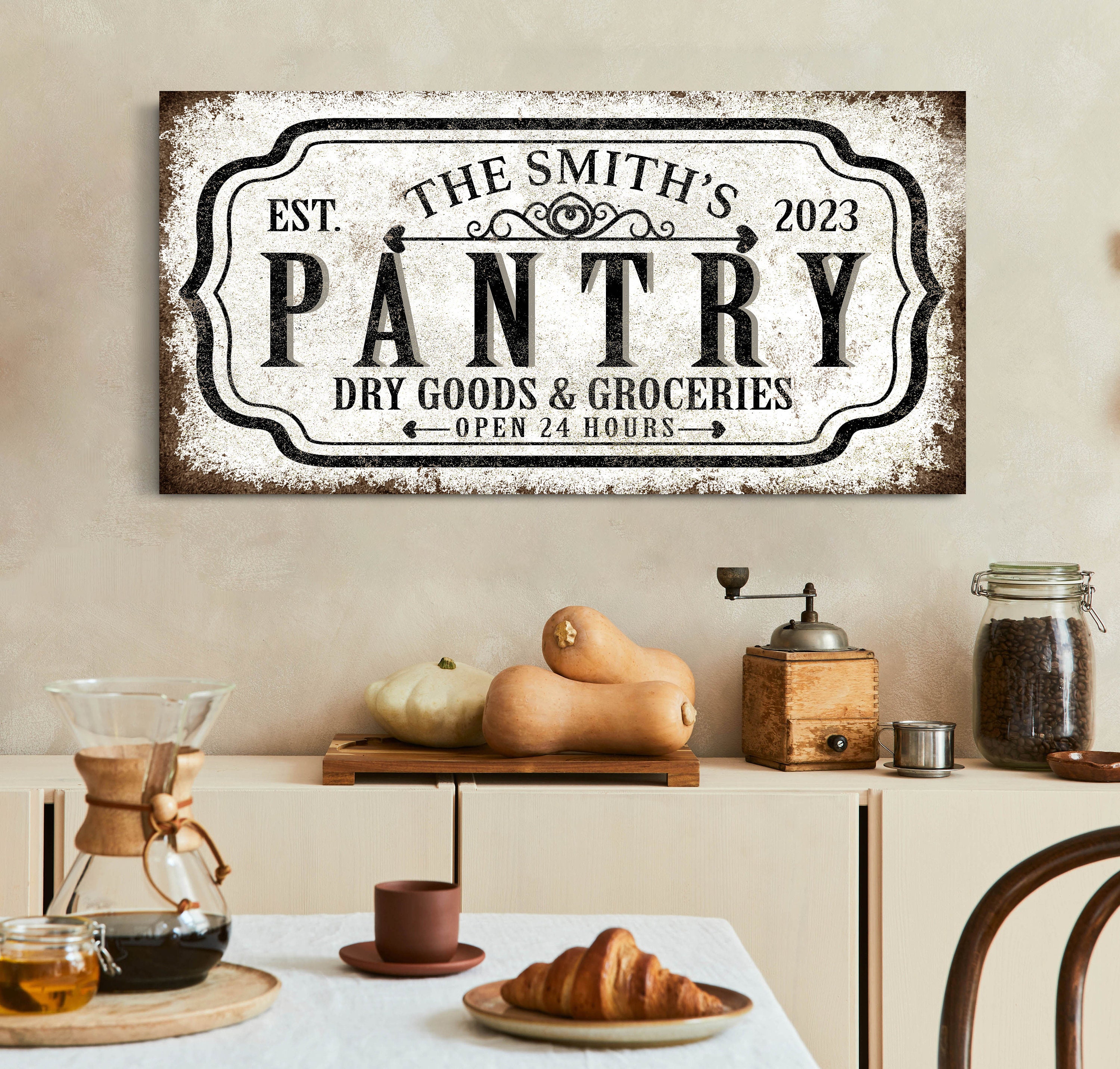 Custom Family Pantry Sign Personalized Pantry Sign Kitchen - Etsy