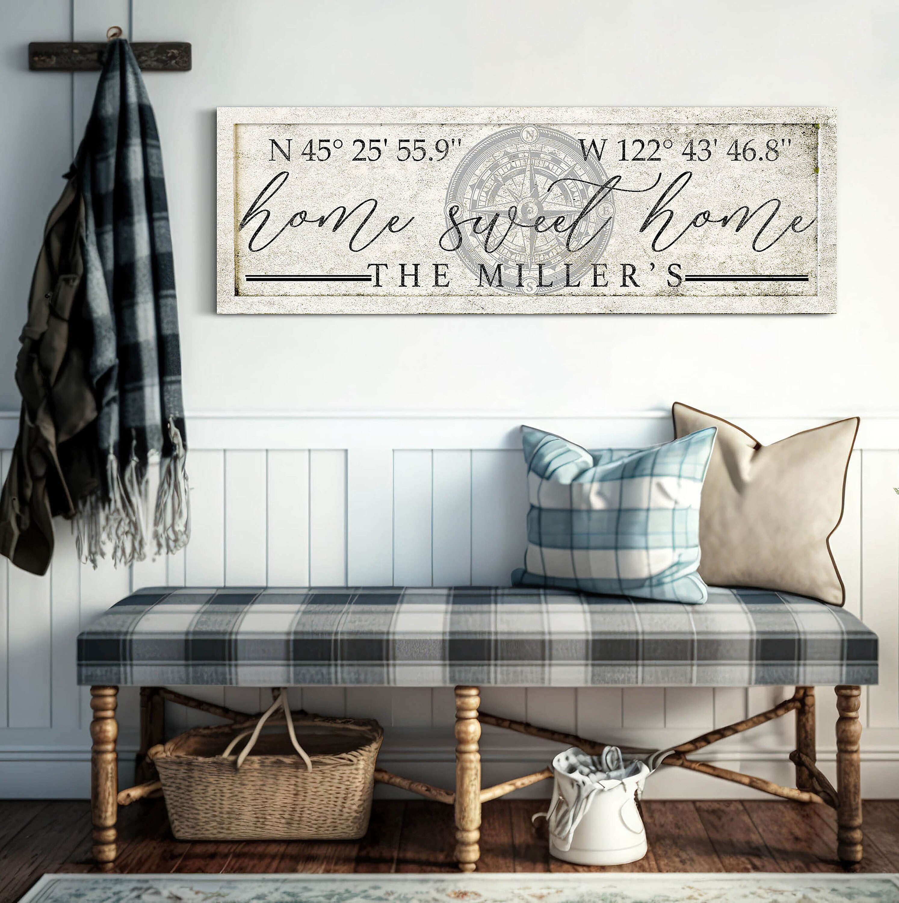 Custom Coordinates Sign, Personalized Family Name Longitude Latitude ...
