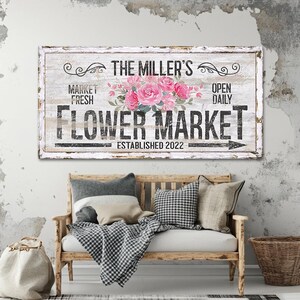 Custom Flower Market Sign, Flower Shop Decor, Flower Shop Sign, Florist ...