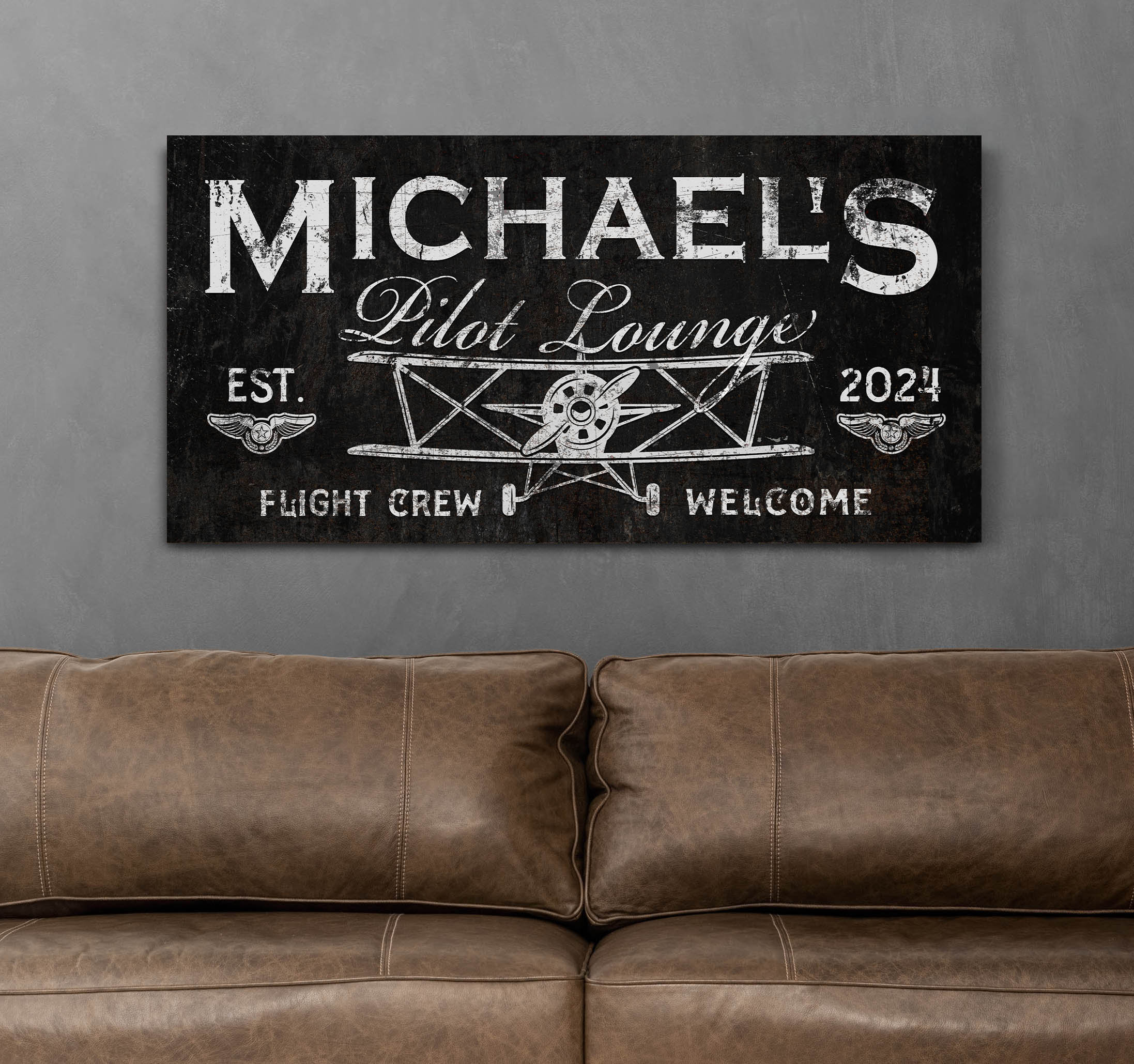Personalized Pilot Lounge Sign Custom Flight Crew Wall Decor - Etsy