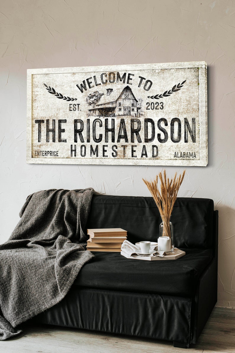 Personalized Homestead Sign Custom Family Name Wall Art With - Etsy