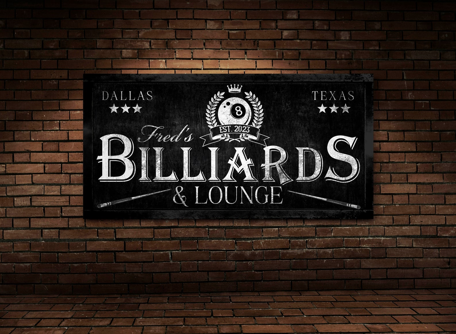 Custom Billiards Sign, Personalized Billiards Sign, Farmhouse Wall ...