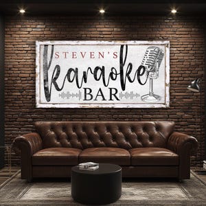 Personalized Karaoke Bar Sign, Custom Bar Sign, Karaoke Party Wall ...