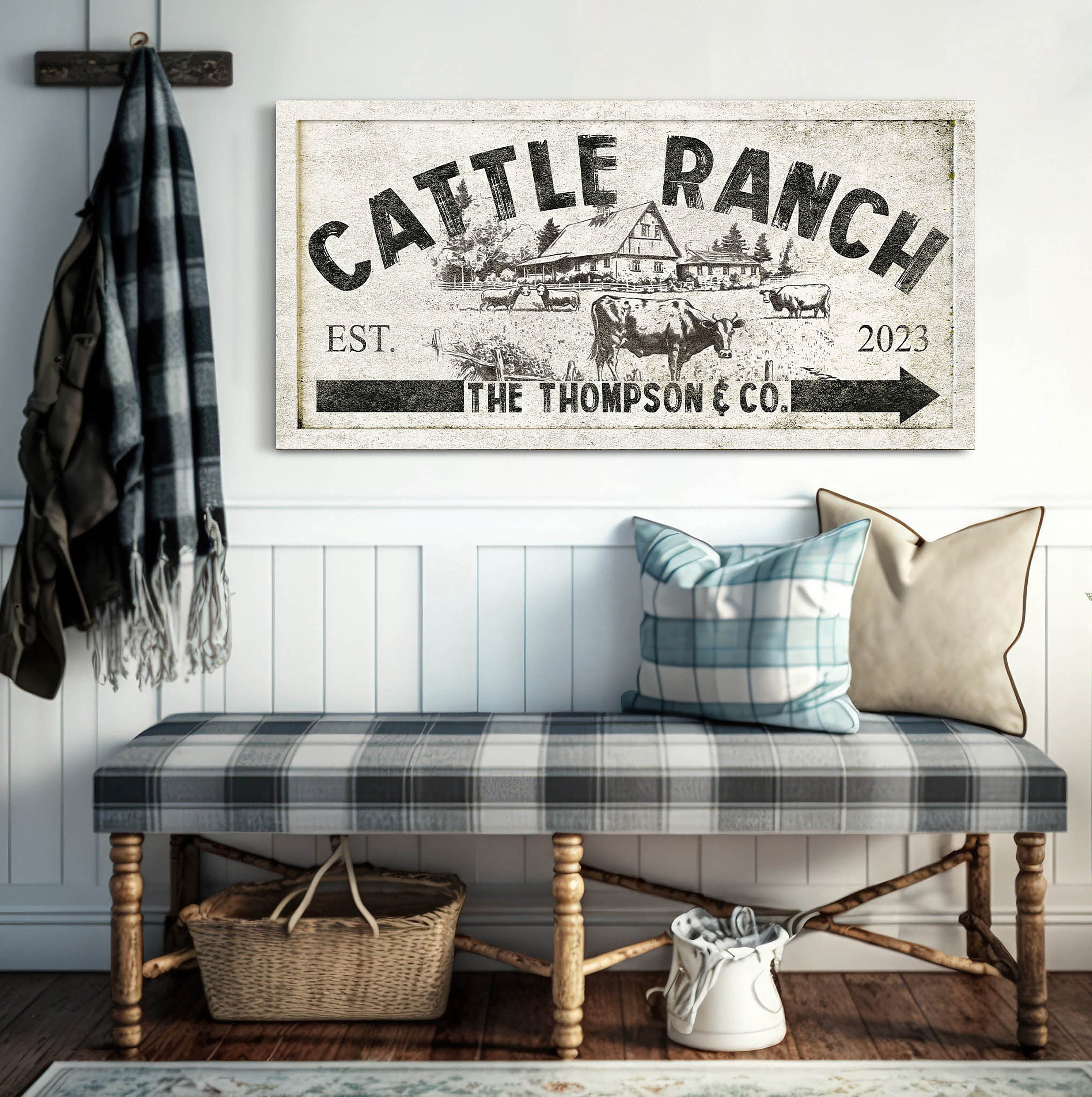Custom Cattle Ranch Sign Personalized Farm Ranch Decor - Etsy
