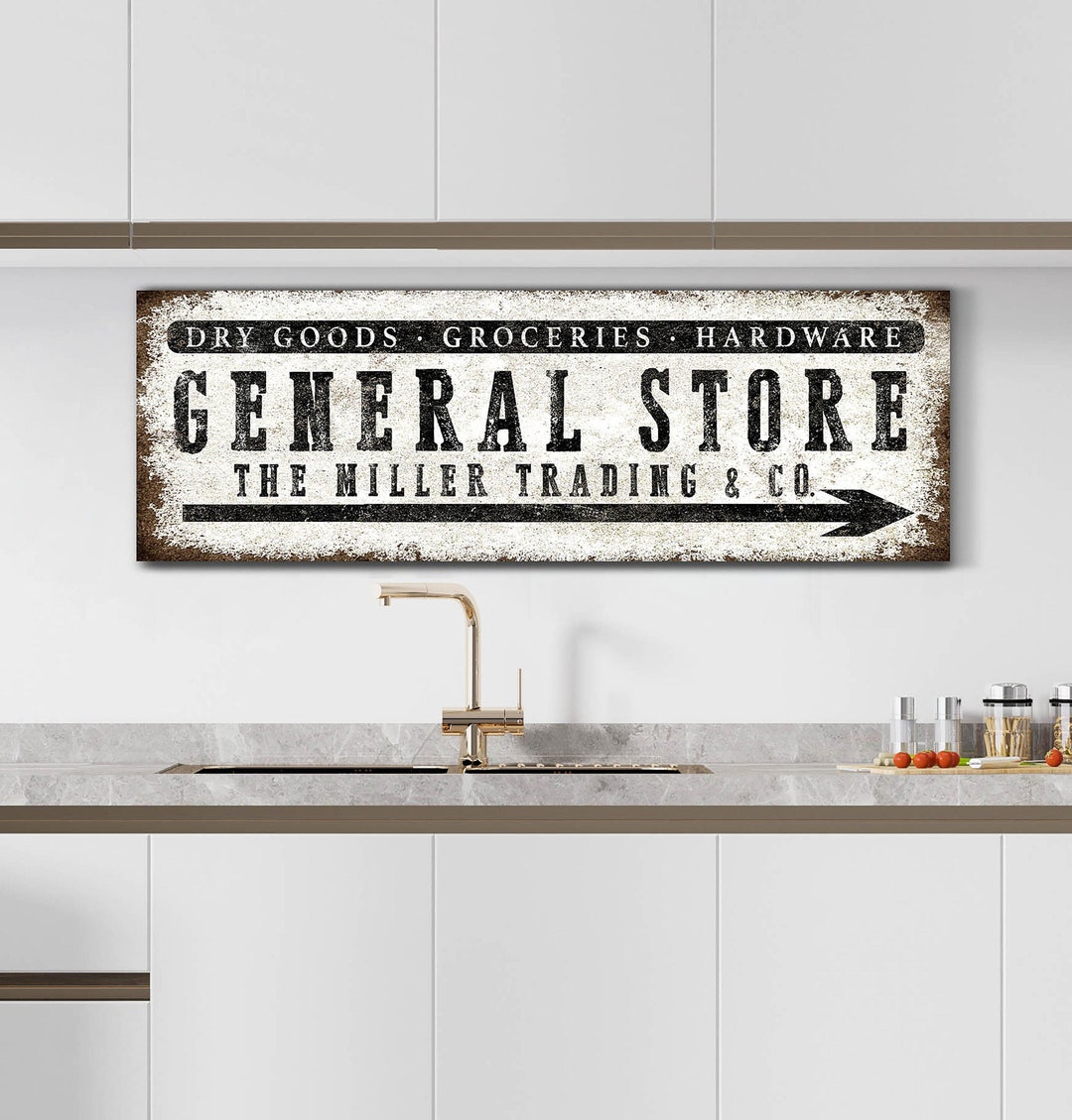 Personalized General Store Sign, Groceries Sign, Rustic Store Sign ...
