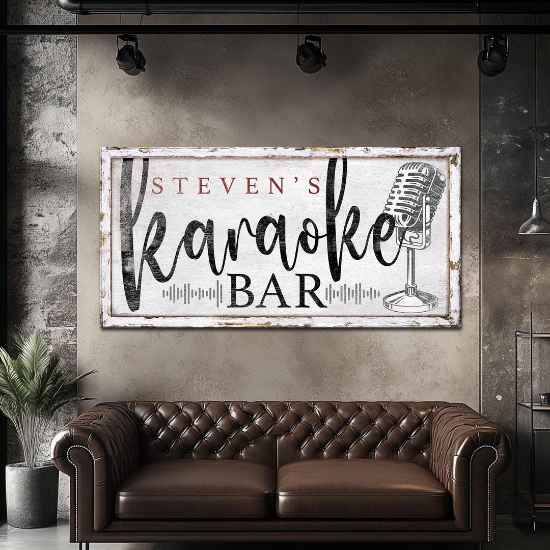Personalized Karaoke Bar Sign, Custom Bar Sign, Karaoke Party Wall ...