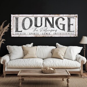 Personalized Lounge Sign, Family Name Sign, Custom Sign, Home Bar Signs ...