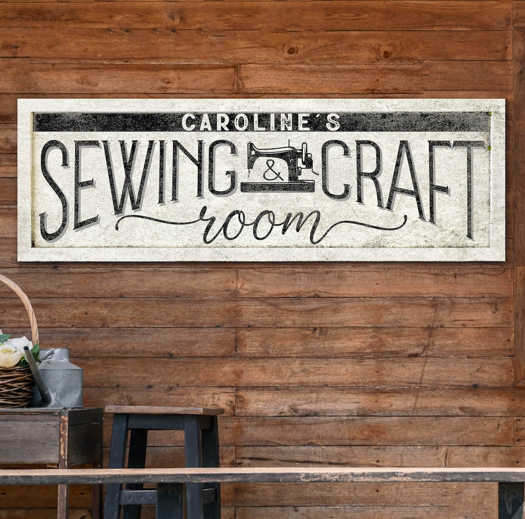 Personalized Sewing and Craft Room Sign, Gift for Artists, She Shed ...