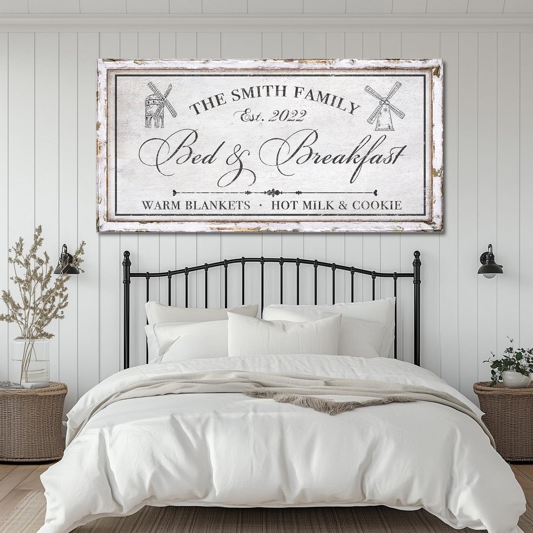 Personalized Bed and Breakfast Sign, Rustic Sign, Bed and Breakfast ...