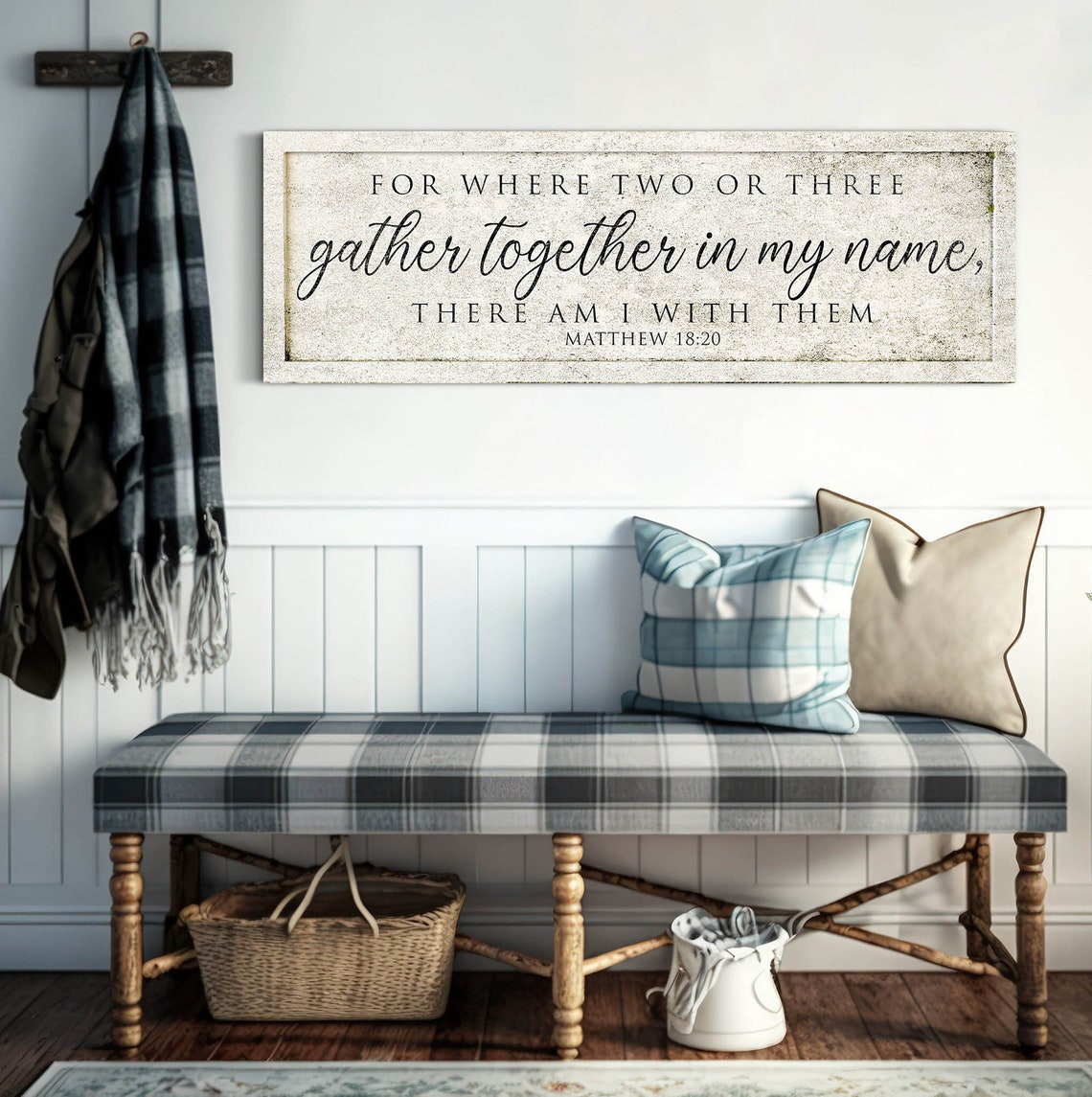 Gather Sign Matthew 1820, for Where Two or Three Gather Sign, Bible ...