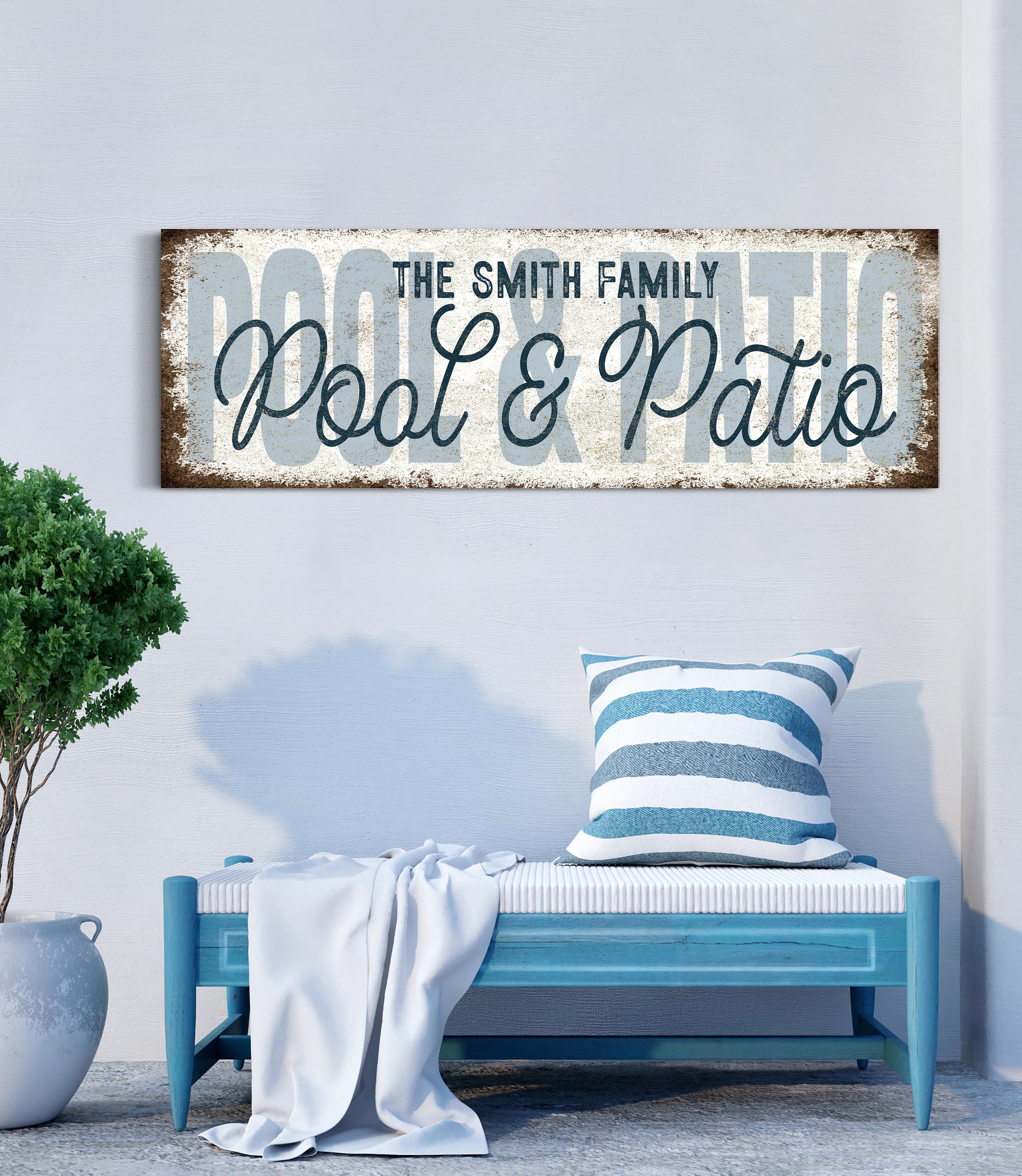 Custom Pool and Patio Sign Personalized Backyard Pool Wall - Etsy