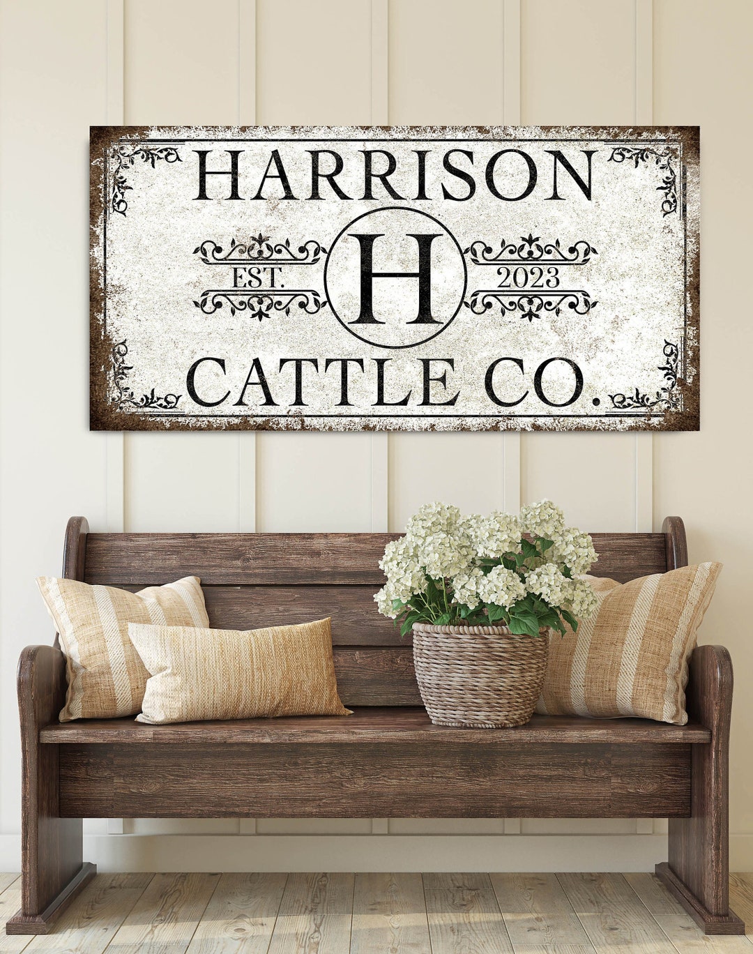 Personalized Cattle Co. Sign, Personalized Farm Ranch Decor, Cattle ...
