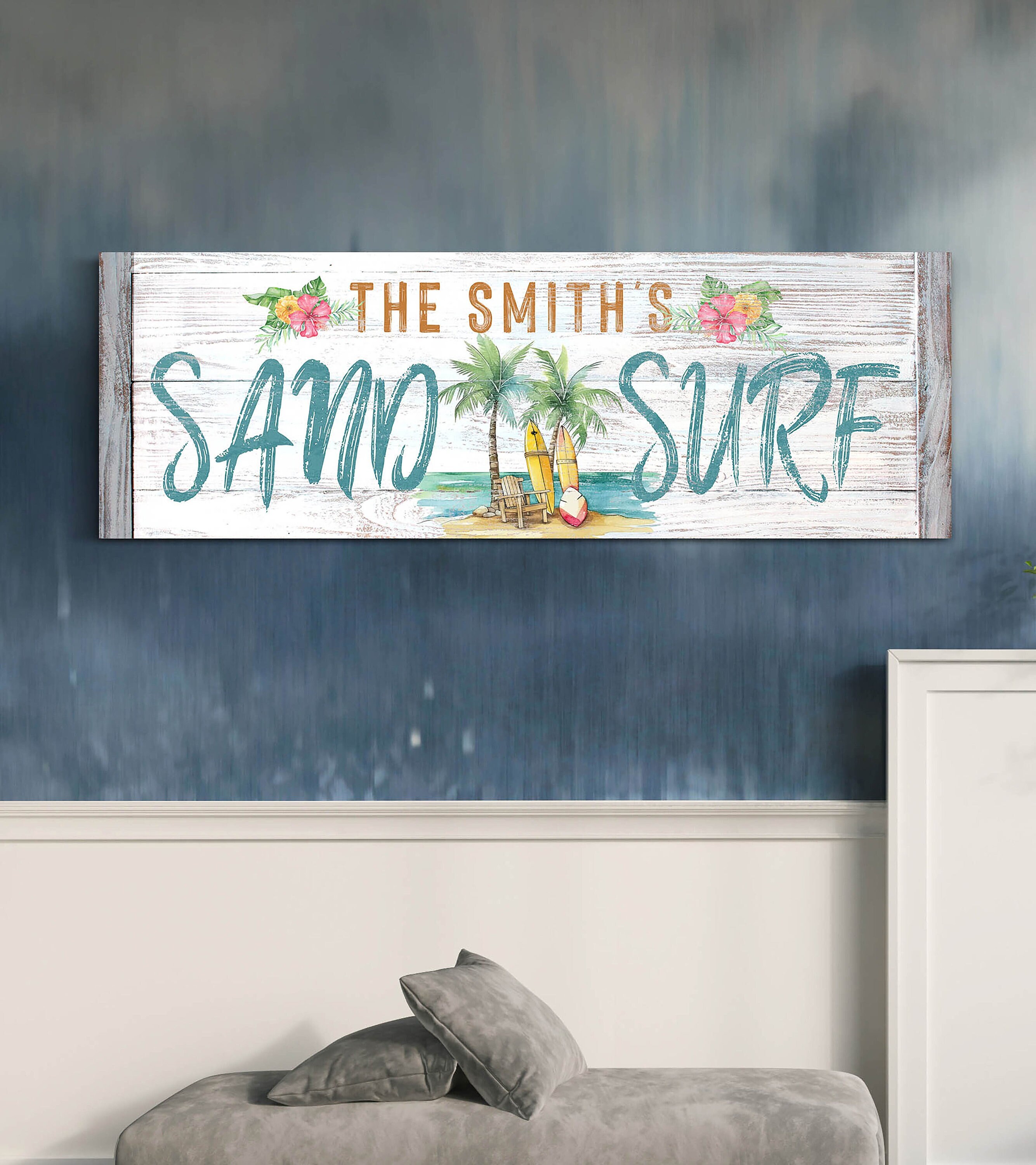 Personalized Sand and Surf Wall Decor Seaside Lover Gift - Etsy