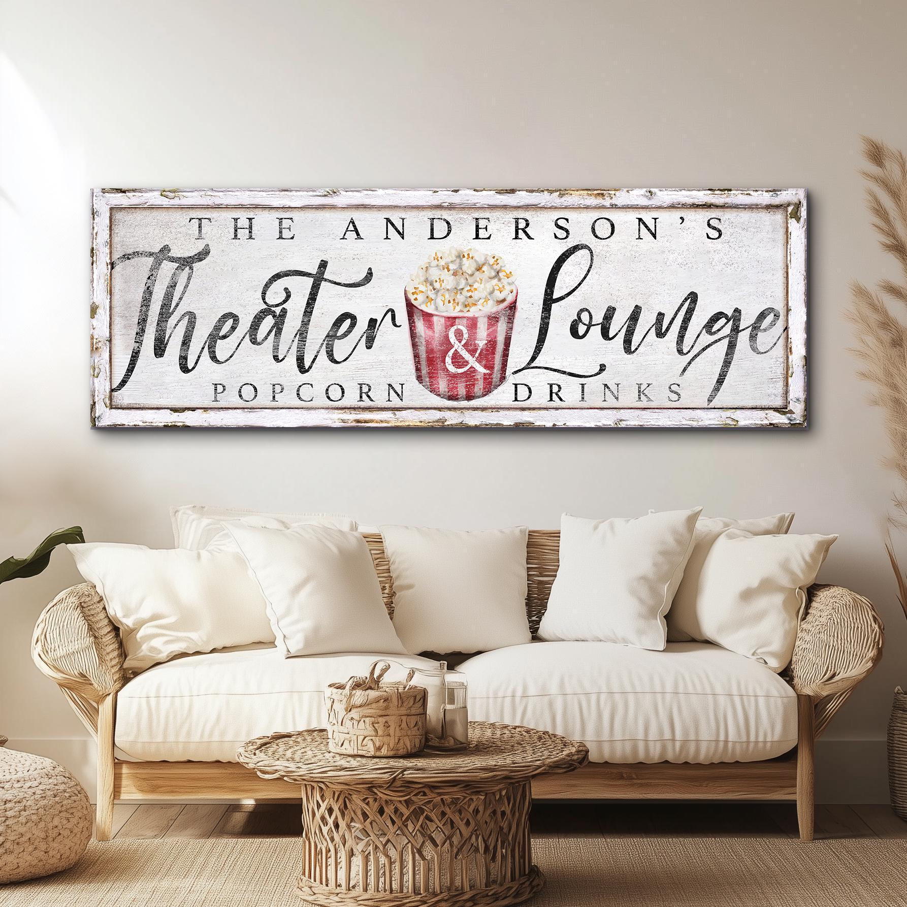 Custom Theater and Lounge Sign, Personalized Family Name Sign, Man Cave ...
