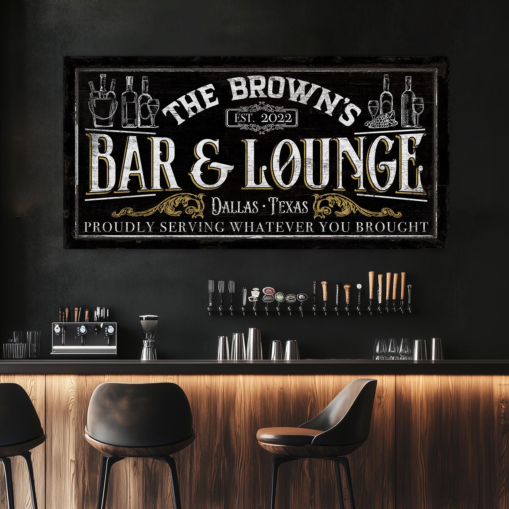 Personalized Bar & Lounge Sign, Home Bar Sign, Basement Pub Deco ...