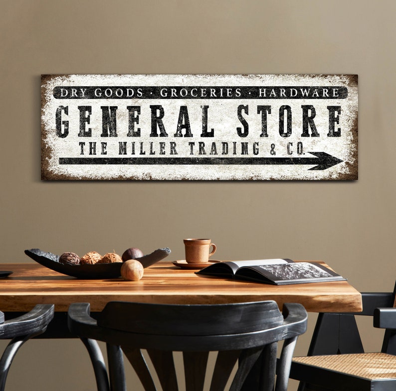Personalized General Store Sign, Groceries Sign, Rustic Store Sign ...