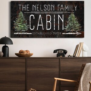 Custom Cabin Sign, Mountain House Decor, Family Cottage Sign, Modern ...