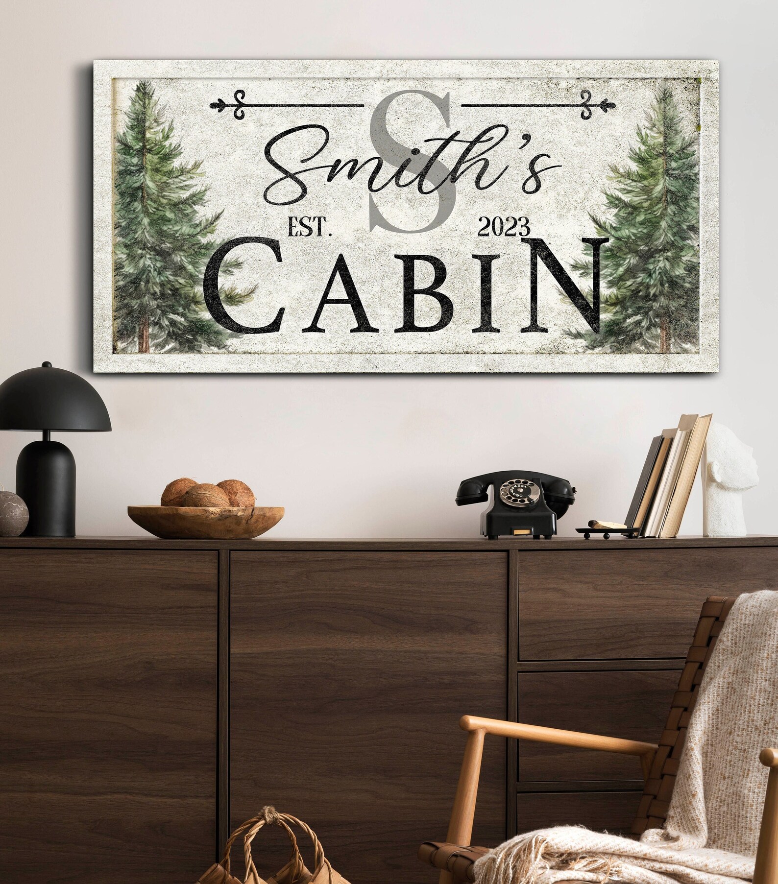 Personalized Cabin Sign, Custom Family Name Sign, Custom Cabin Decor ...