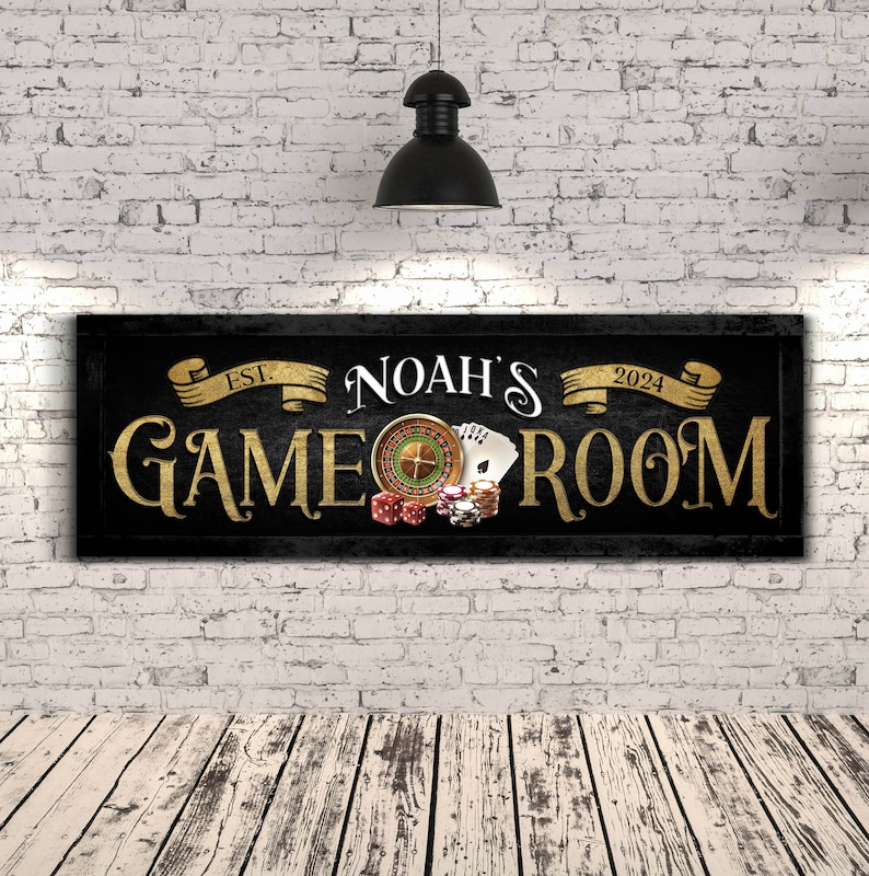 Custom Game Room Sign Personalized Arcade Wall Art With - Etsy