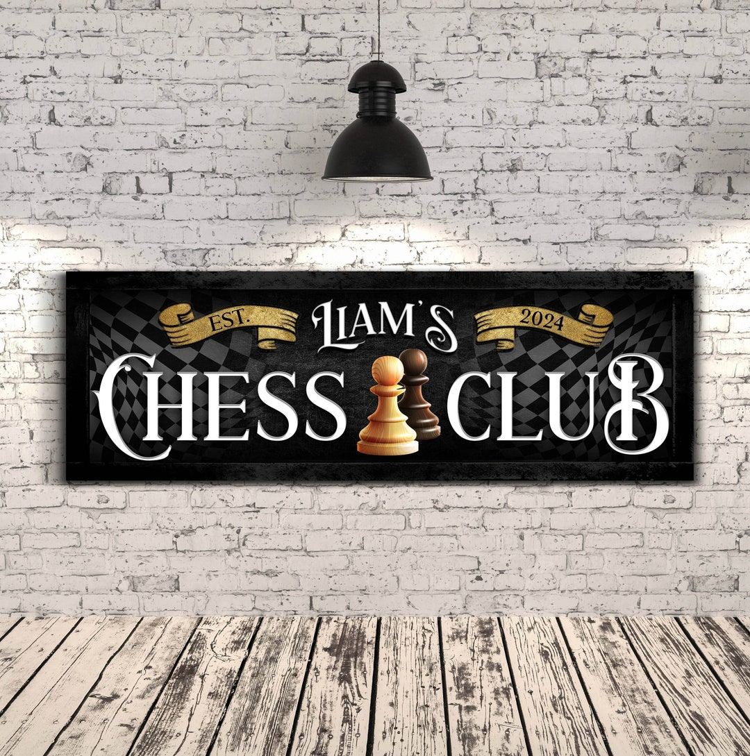 Personalized Chess Room Decor, Custom Chess Sign, Chess Game Decor ...