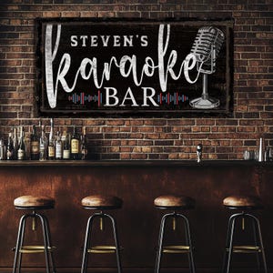 Personalized Karaoke Bar Sign, Custom Bar Sign, Karaoke Party Wall ...