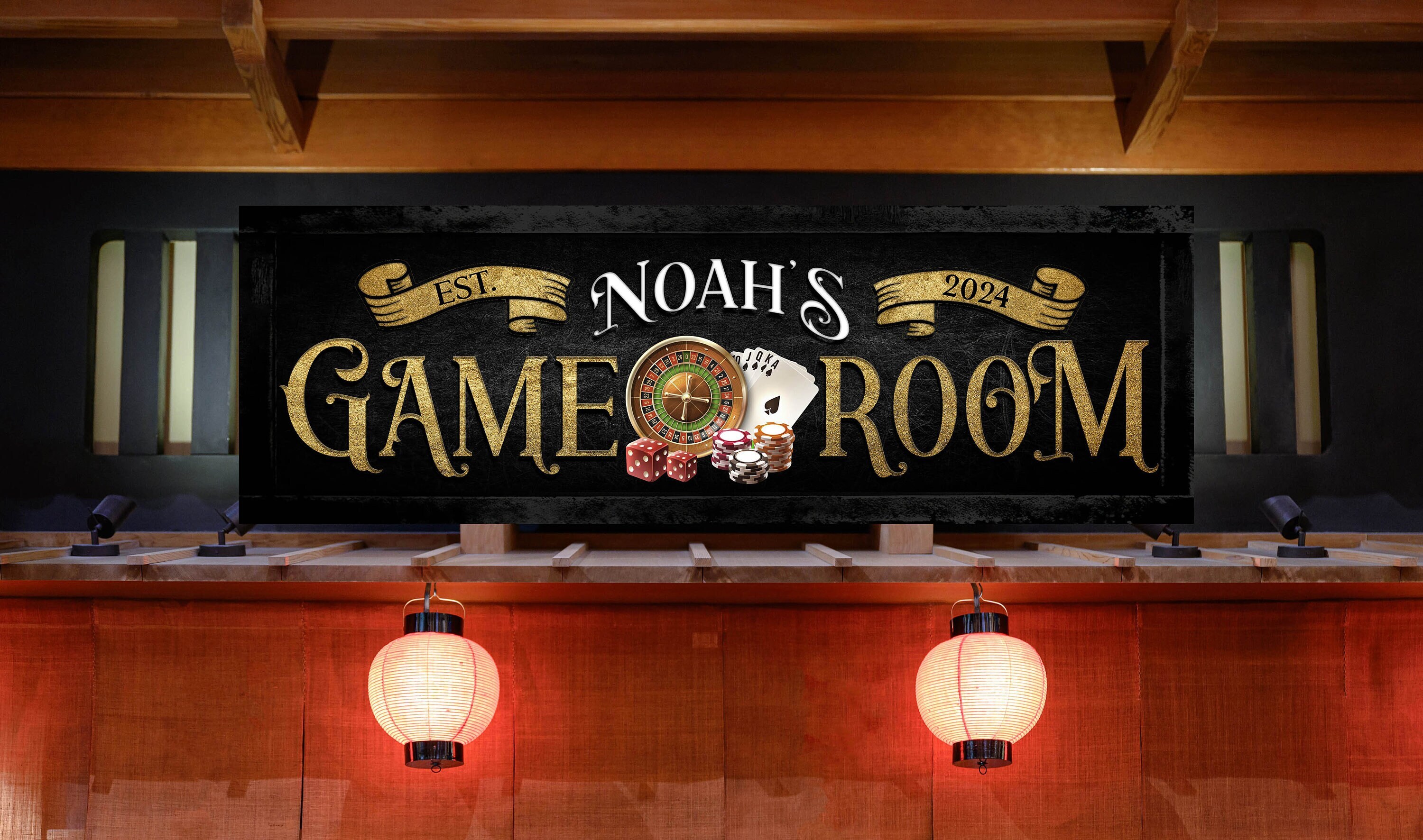 Custom Game Room Sign Personalized Arcade Wall Art With - Etsy