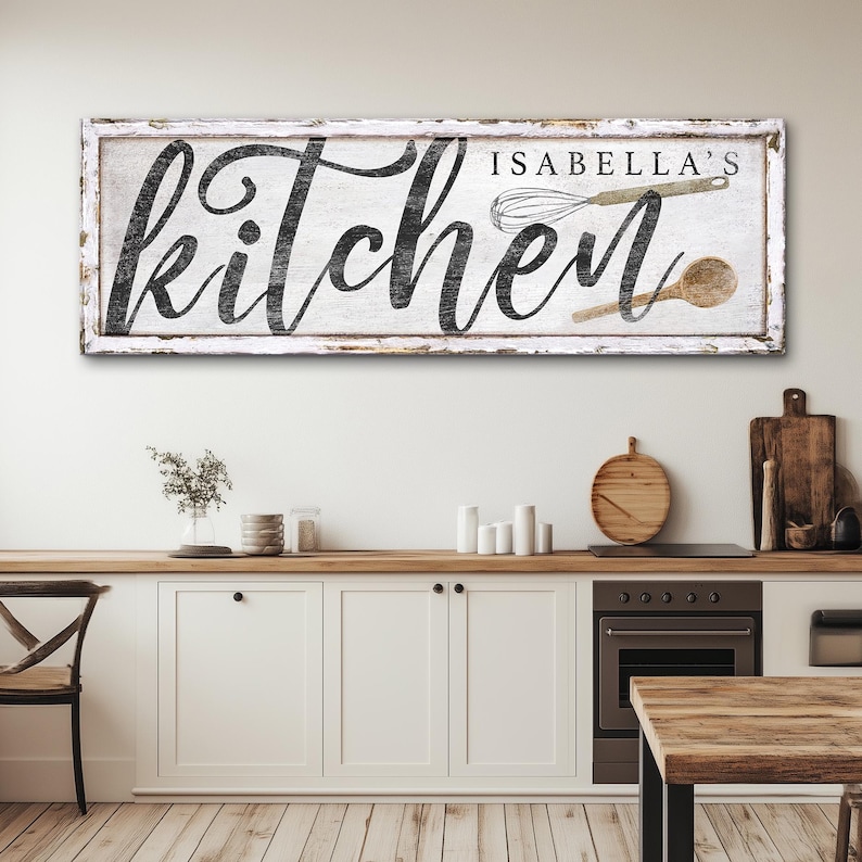 Custom Kitchen Sign, Kitchen Decor, Custom Name Sign, Personalized ...