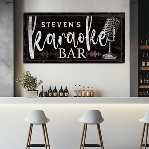 Personalized Karaoke Bar Sign, Custom Bar Sign, Karaoke Party Wall ...
