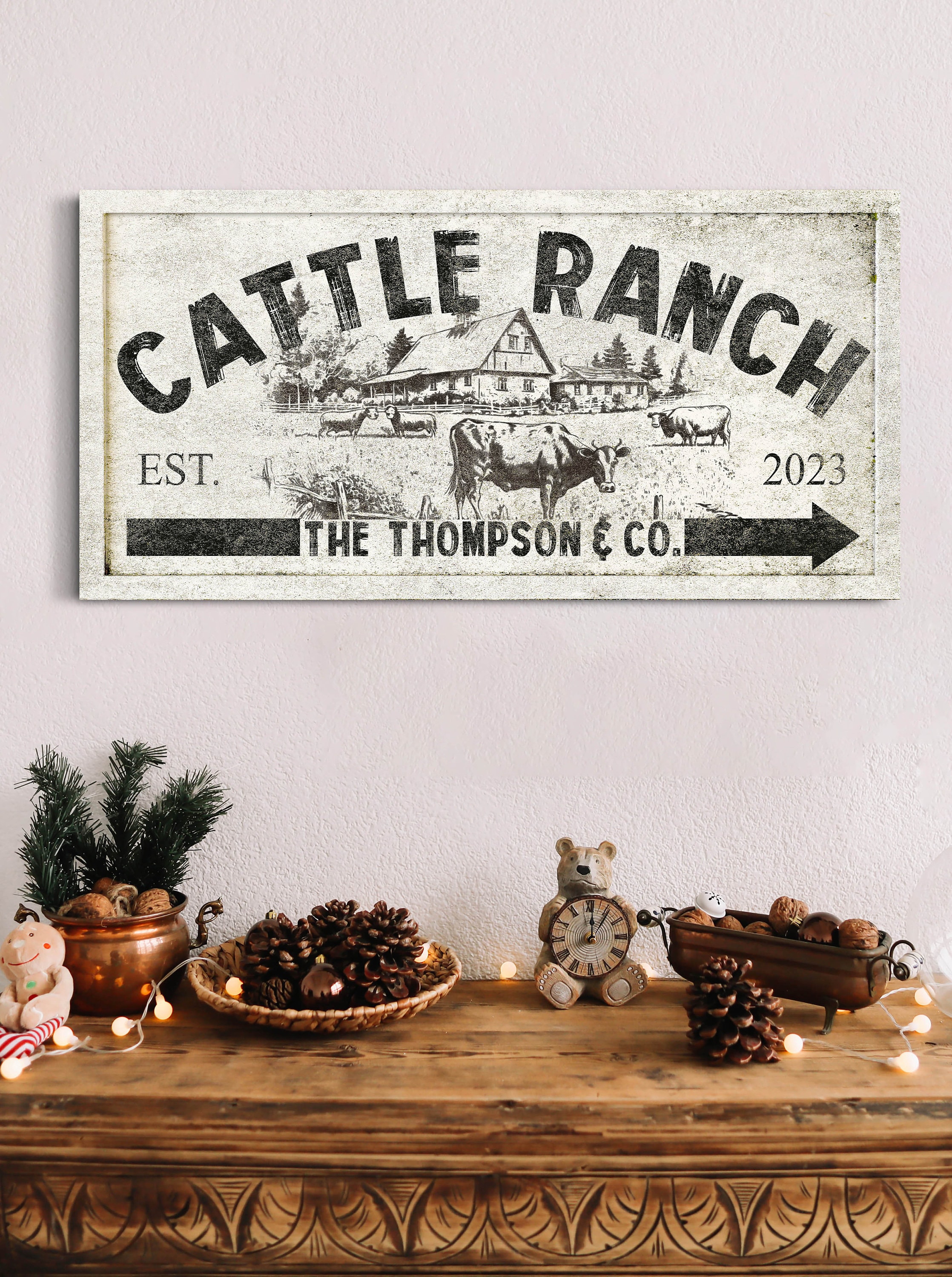 Custom Cattle Ranch Sign Personalized Farm Ranch Decor - Etsy