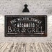 Custom Bar & Grill Sign, Backyard Bbq Sign, Personalized Bar Sign for ...